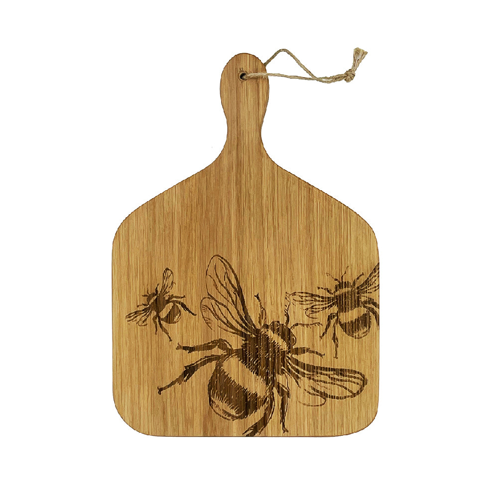 Oak Hanging Paddle - Small - Bee – Crooked Mouth Creatives
